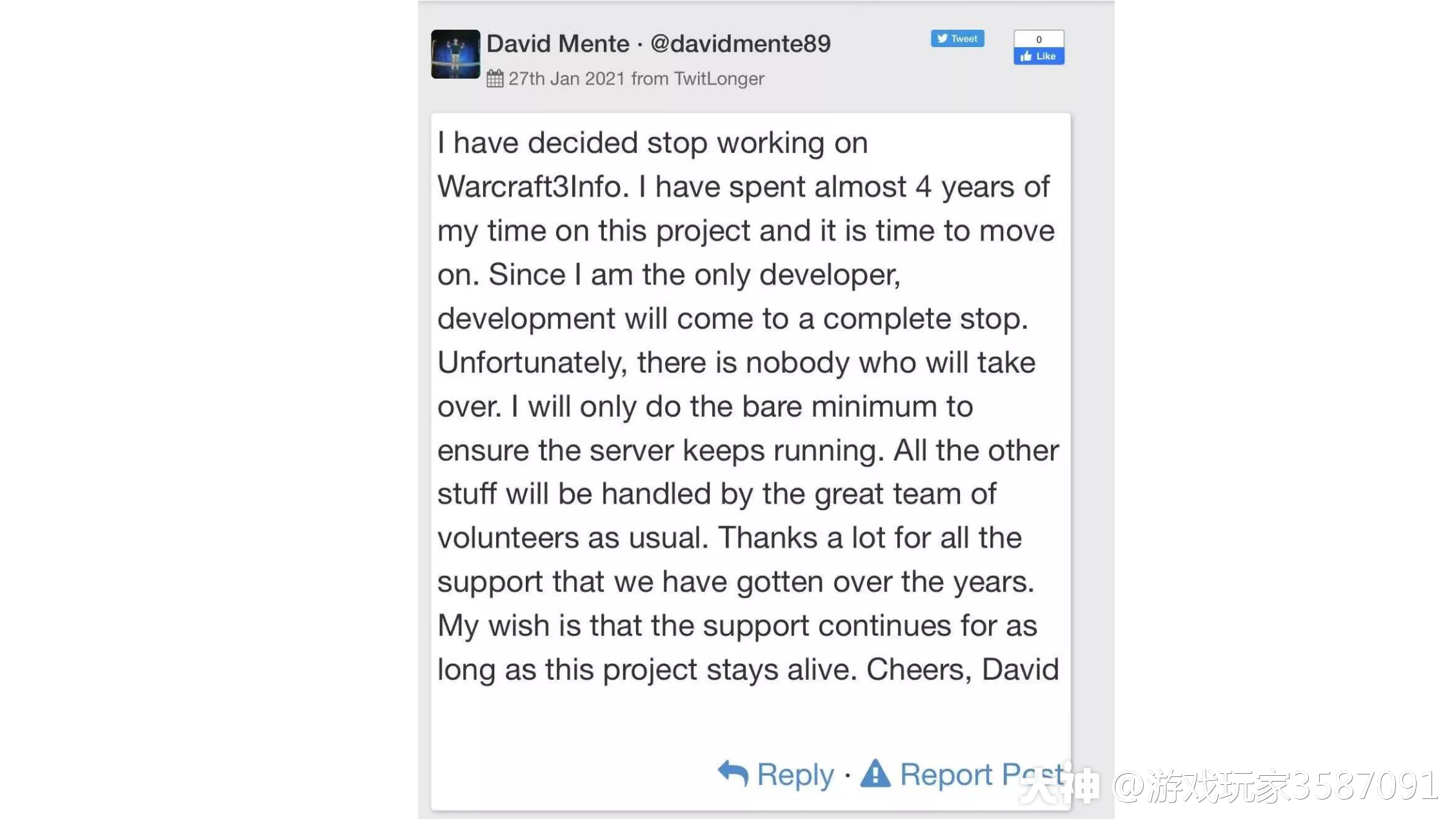 曾是魔兽争霸3的百科全书 war3.info创始人宣布停止开发_魔兽争霸 | 大神