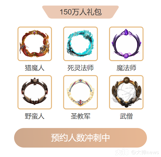 大神APP《暗黑破坏神：不朽》预约冲刺150w人，包揽全职业大神头像框_暗黑破坏神：不朽 | 大神