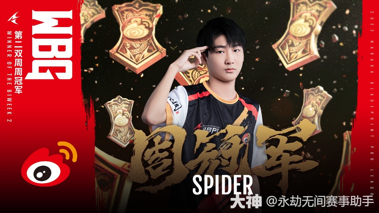 NBPL第二双周：小蜘蛛单排冠军 XCG夺三排周冠_永劫无间端游 | 大神