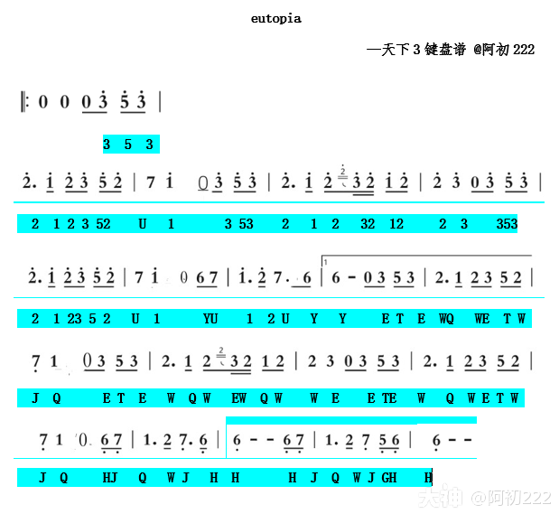 妙音丝竹曲谱分享】Eutopia_天下3 | 大神