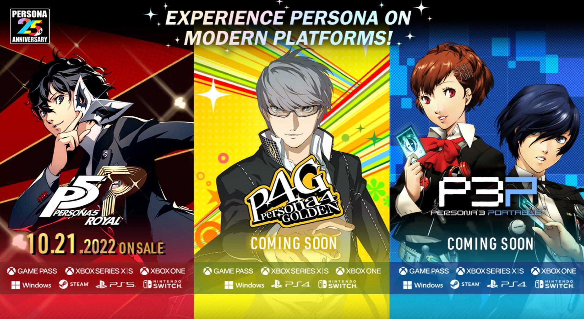 P3P》《P4G》《P5R》宣布登陆NS/PS5/Xbox/_STEAM | 大神