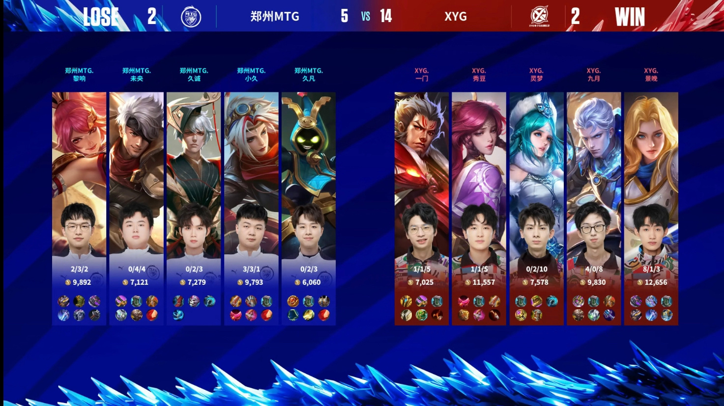 郑州MTG 2:2 XYG】 追平比分_大神