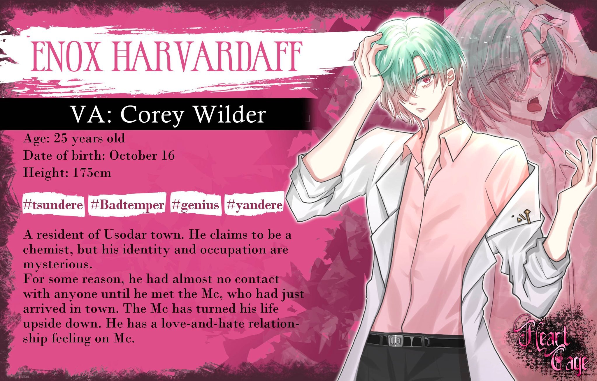 R18悬疑病娇男乙女游戏《心笼（Heart Cage）》公布_发现好游戏 | 大神